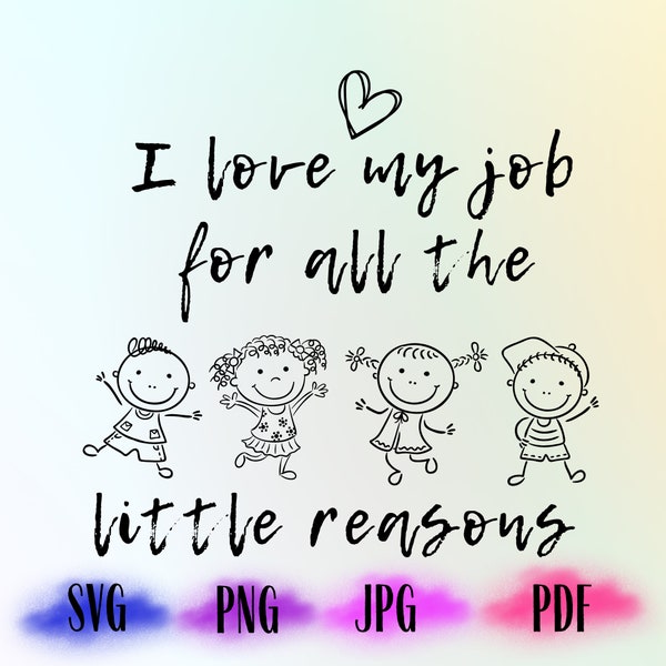 I Love My Job for All the Little Reasons File - Etsy