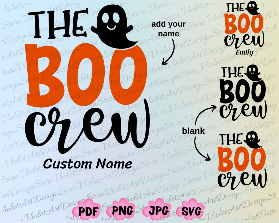 The Boo Crew Svg, Custom Halloween Svg, Kids Halloween Png, Halloween ...