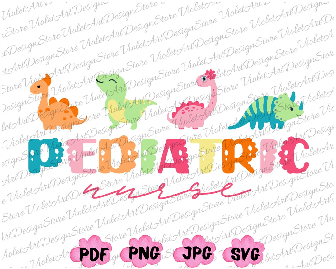 Pediatric Nurse Svg Png, Pedi Er Nurse Shirt Svg, PEDS Dinoaurs Nurse ...