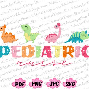 Pediatric Nurse Svg Png, Pedi Er Nurse Shirt Svg, PEDS Dinoaurs Nurse ...