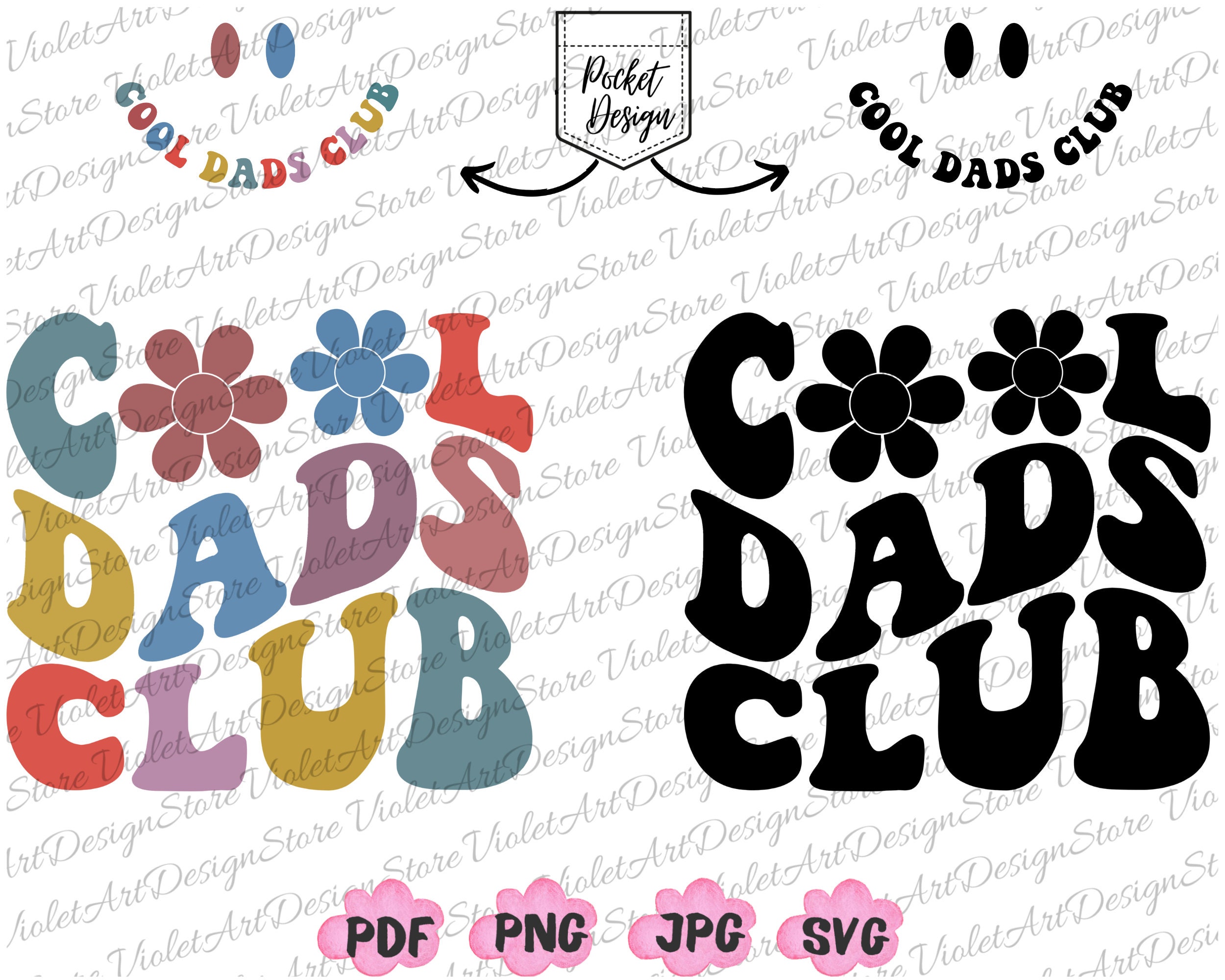 Cool Dads Club Shirt Png Svg, Cool Dads Club Svg,retro Daddy Png,dad ...