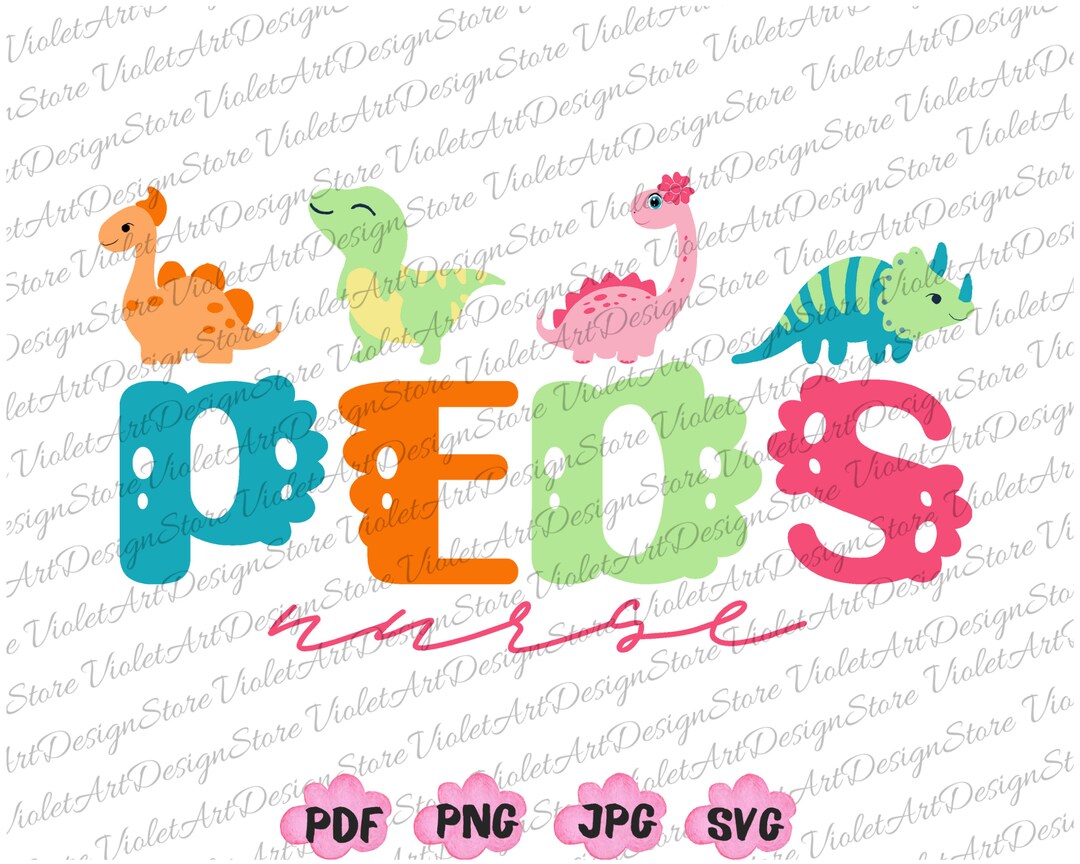Peds Nurse Png Svg, Pedi Er Nurse Svg,pediatric Nurse Svg,peds Dinoaurs ...