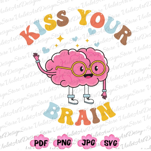 Kiss Your Brain Png - Etsy