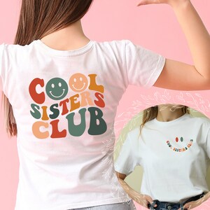 Cool Sisters Club Png,cool Sisters Club Svg, Sister Shirt Png,retro ...