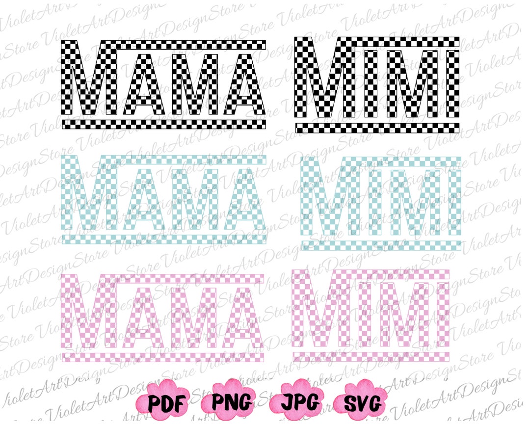 Checkered Retro Mama, Mama Checkered, Momshirt Png, Momlife Png Design ...