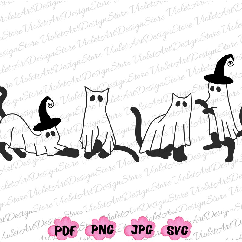 Halloween Cat Svg - Etsy