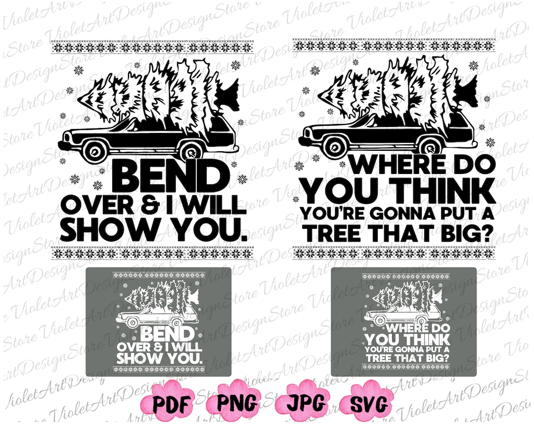 Bend Over and I'll Show You Christmas Couple Matching Svg, Christmas ...