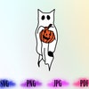 Сute Ghost Cat PNG, Ghost Cat Svg, Cat Lovers, Halloween Cat Svg, Cat ...