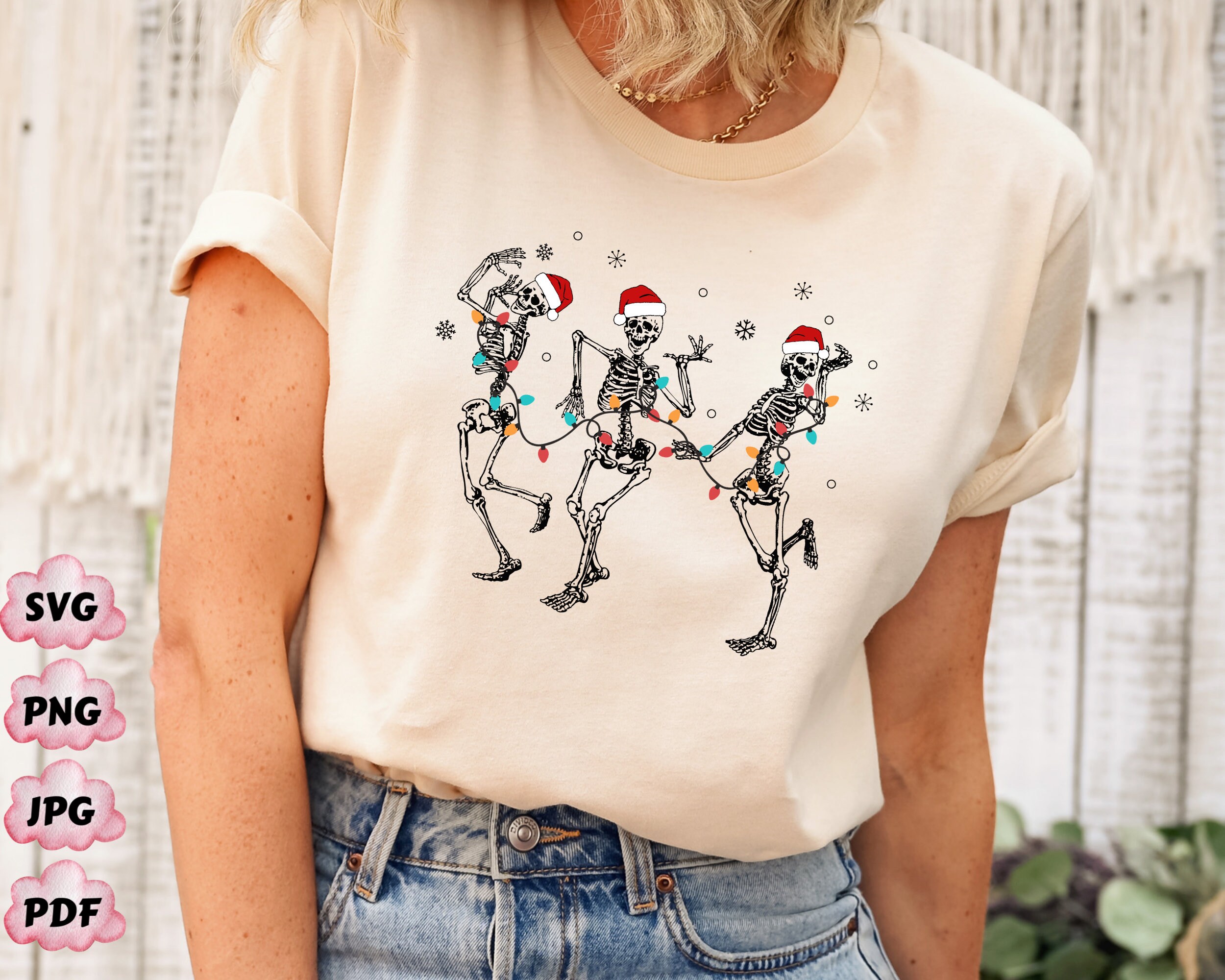 Christmas Dancing Skeleton Png, Skeleton Christmas Svg, Christmas Png ...