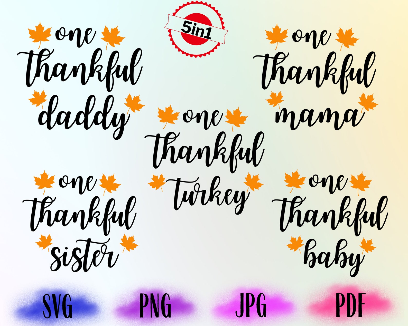 Family Bundle Png, Matching Family Png, Thankful Mama Png, Thankful ...