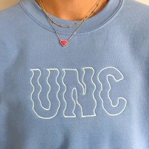 Custom Wavy College University School Personalized Color Embroidered ...