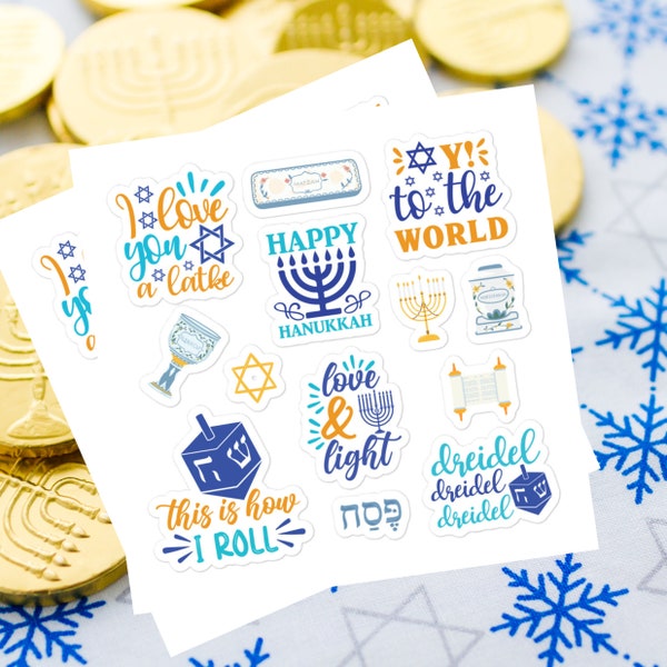 Hanukkah Stickers - Etsy