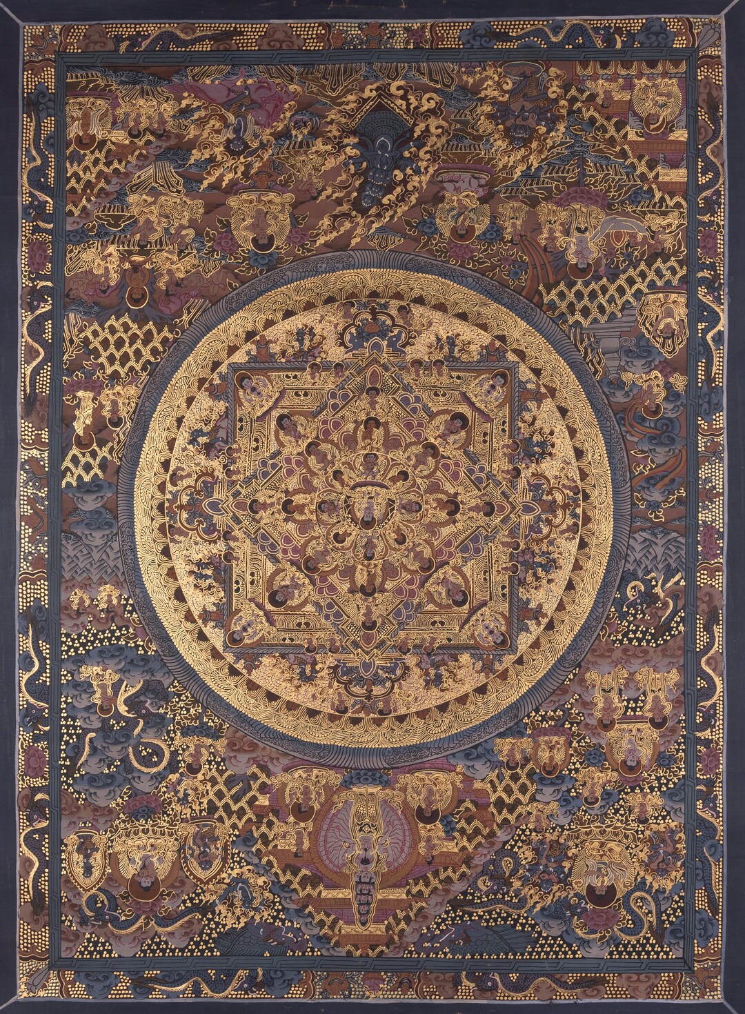 Buddha Journey to Enlightenment Mandala Thangka - Etsy