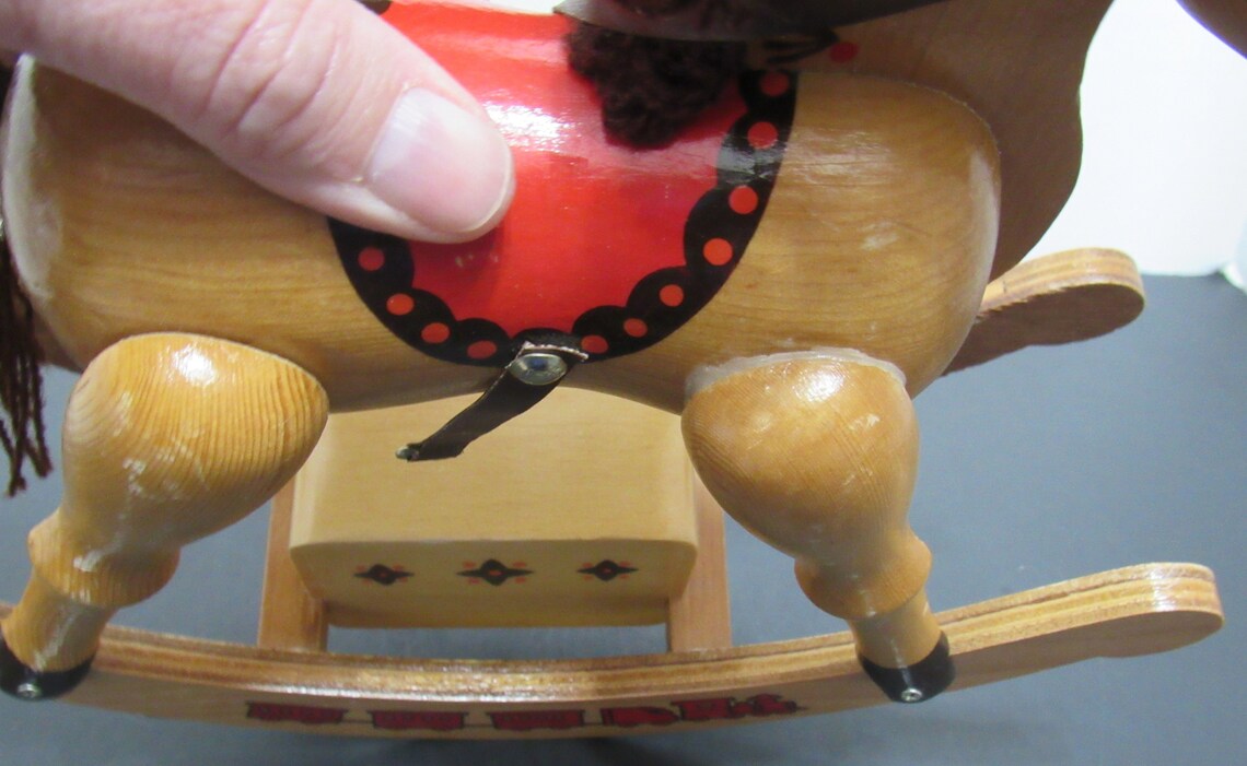 Vintage Enesco 1984 Rocking Horse Music Box Farmhouse Decor - Etsy