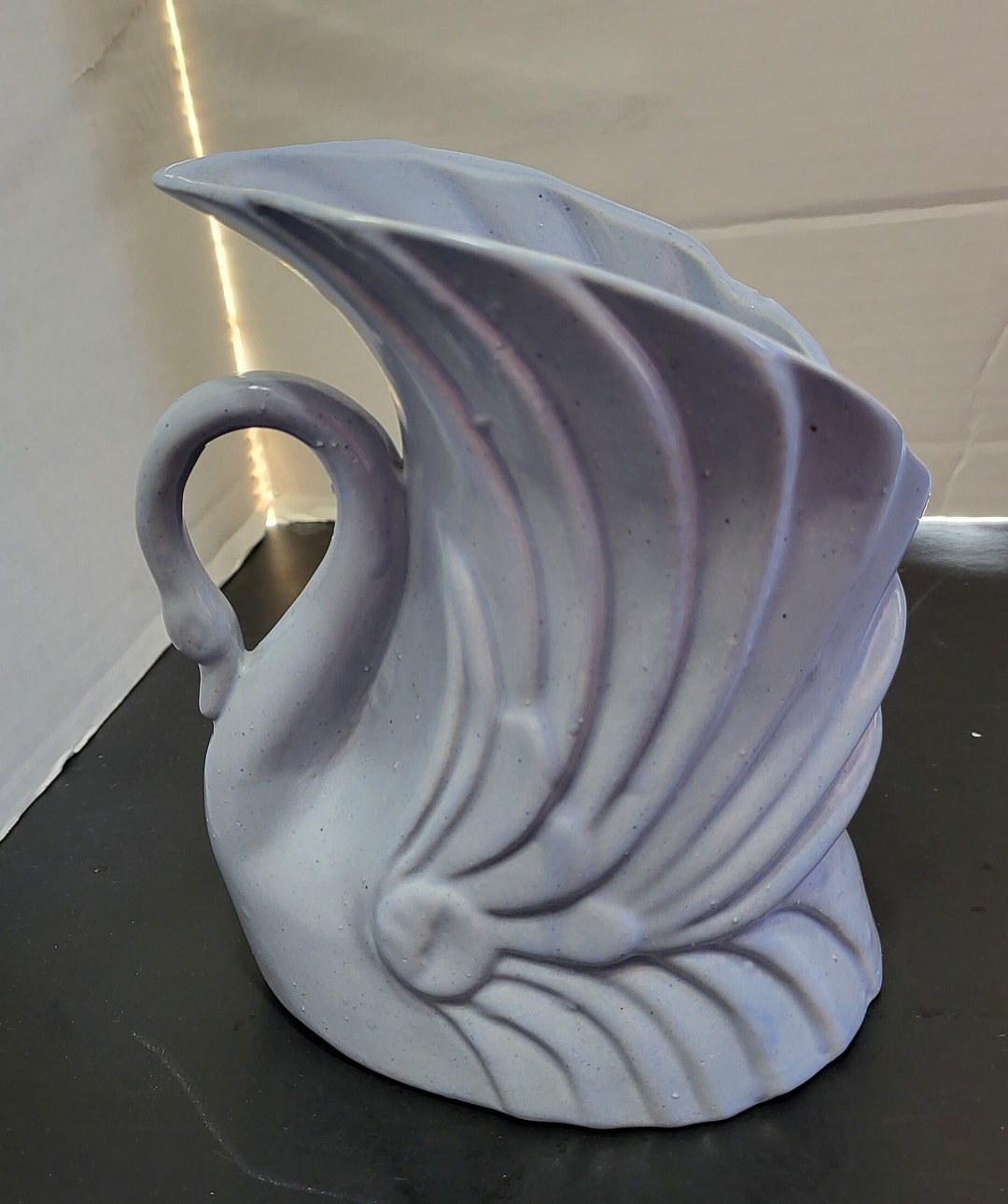 Vintage Art Deco Niloak Ceramic Pottery Light Blue Periwinkle Swan Vase ...