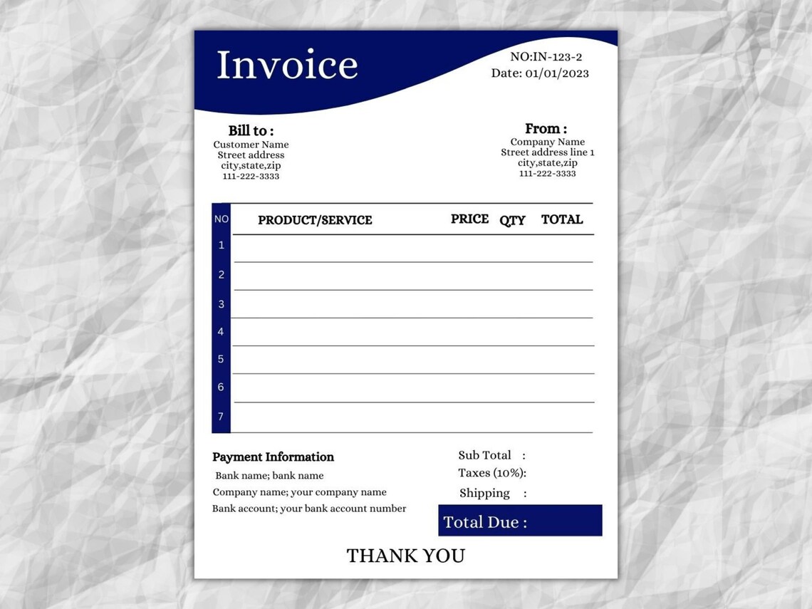 Invoice Template,invoice Template Canva,order Form Template,receipt ...