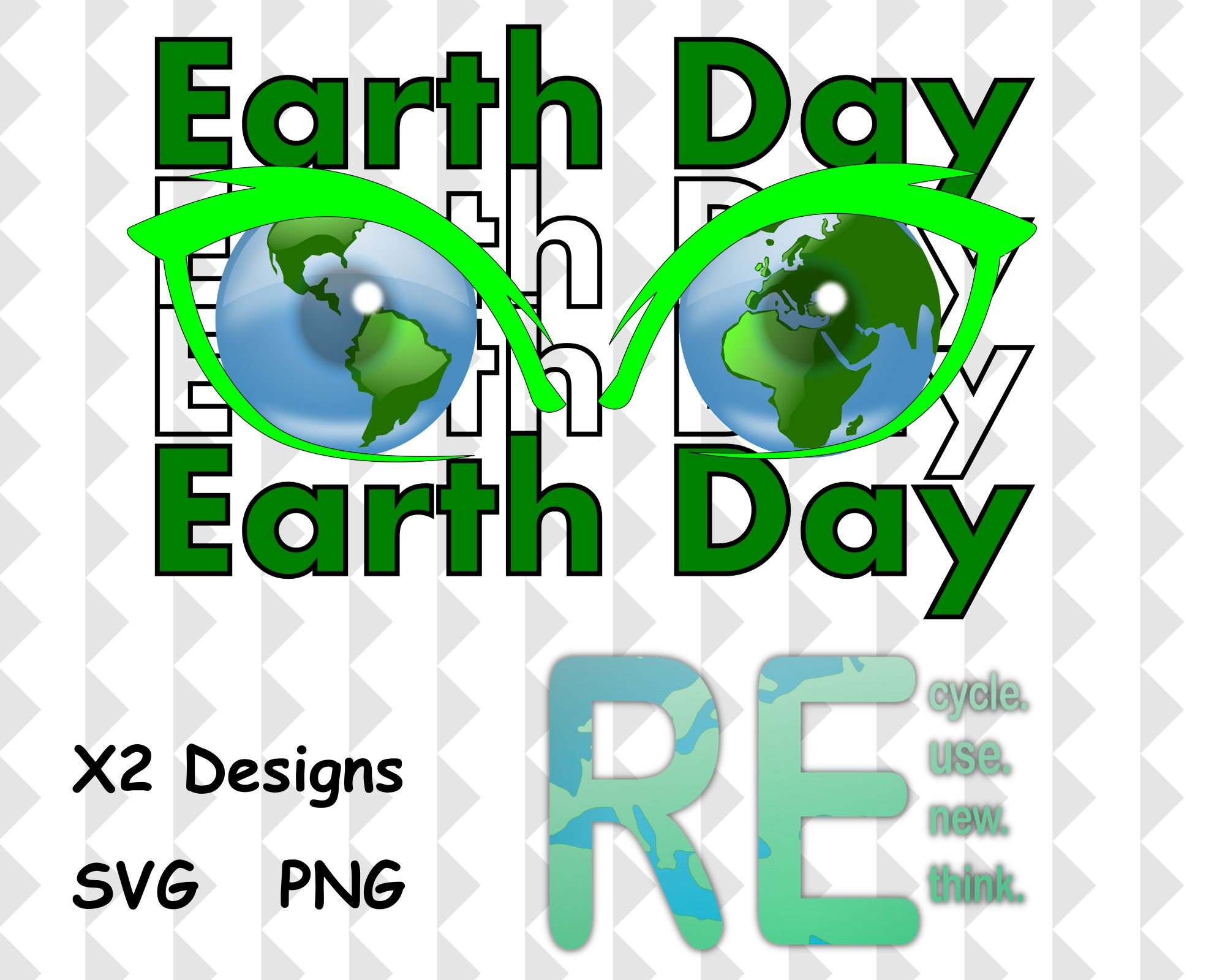 Earth Day SVG, Recycle Reuse Renew Rethink SVG, Earth Day Png, Recycle ...