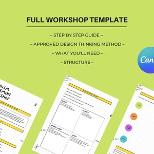 Design Thinking Workshop Template, Canva Template, Problem Statement ...