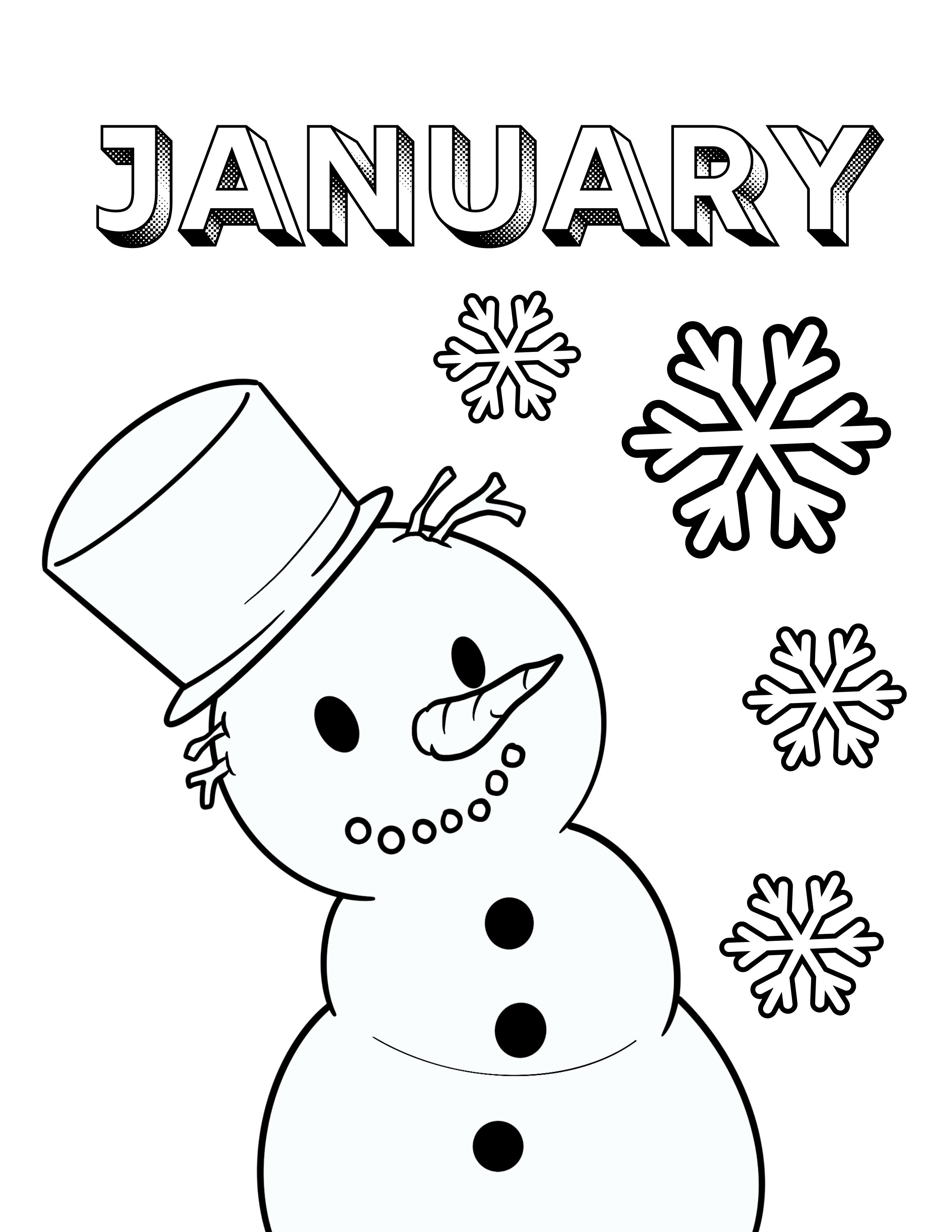 Months of Year Coloring Pages - Etsy