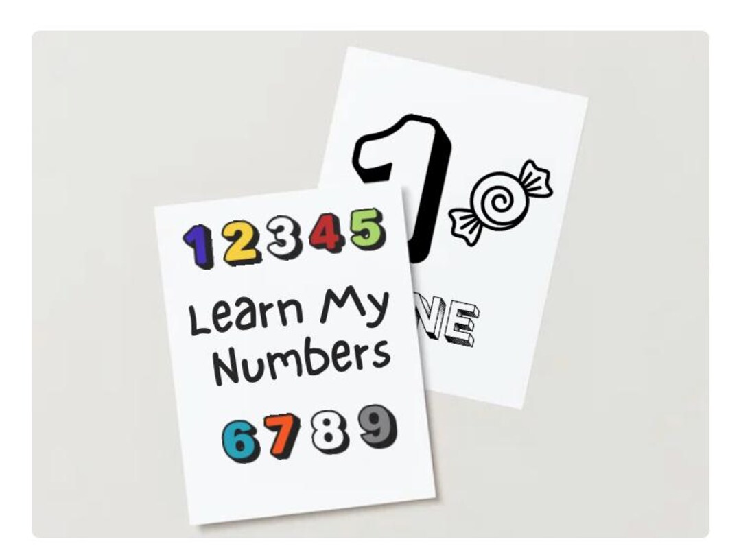 Learn My Numbers Coloring Pages - Etsy