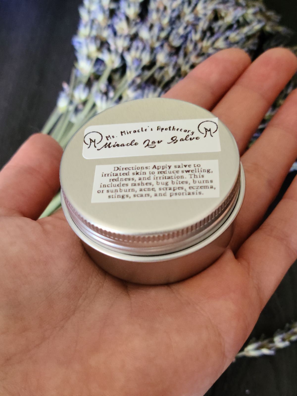 Miracle Lav Salve Lavender & Sage Skin Soothing Balm With Beeswax and ...