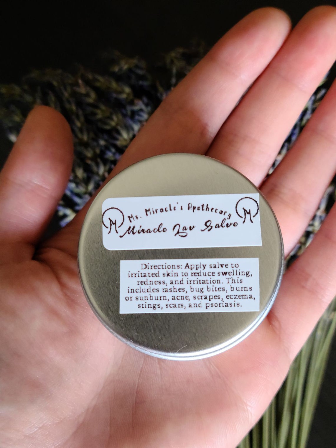 Miracle Lav Salve Lavender & Sage Skin Soothing Balm With Beeswax and ...
