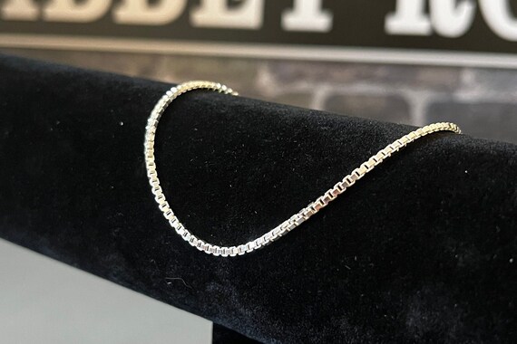 Vintage Italian Made Minimalist Box Style Silver Chain - Etsy