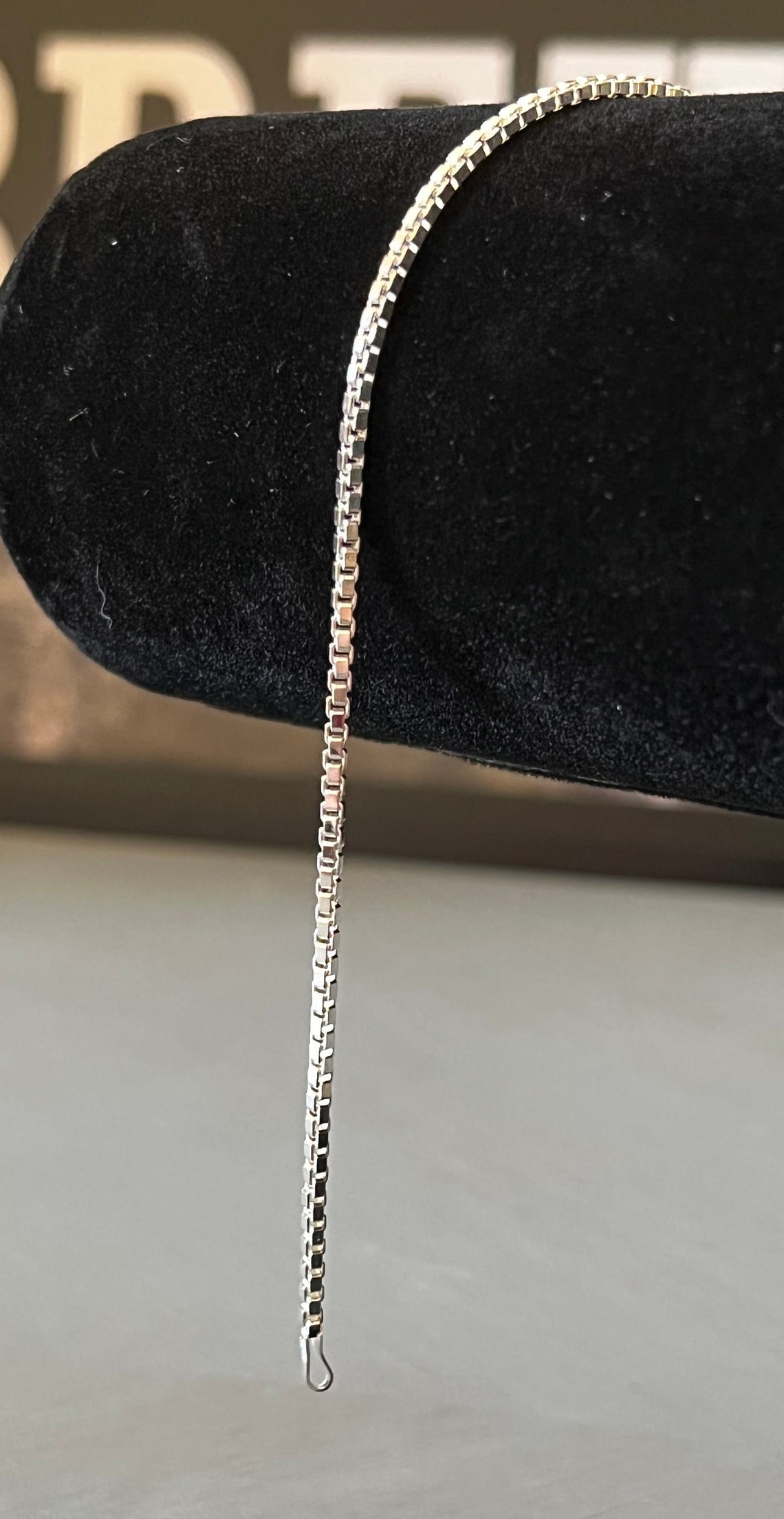 Vintage Italian Made Minimalist Box Style Silver Chain - Etsy