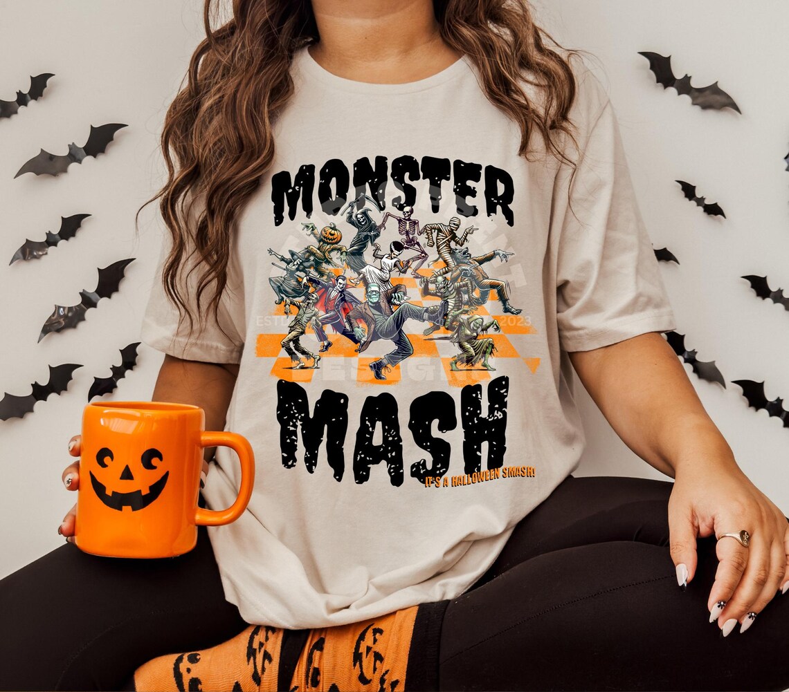 Monster Mash PNG, Monster Mash Digital File, Monster Mash Halloween PNG ...