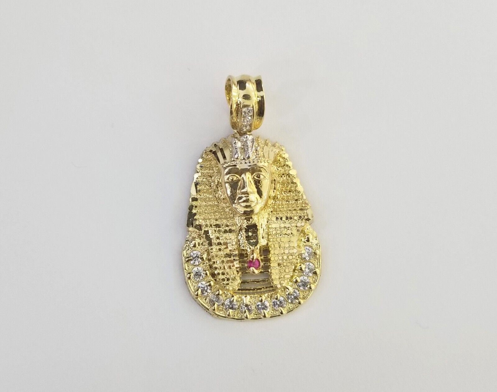 Real 10k Gold Pharaoh Head Charm Pendant 1.6 10kt Yellow - Etsy