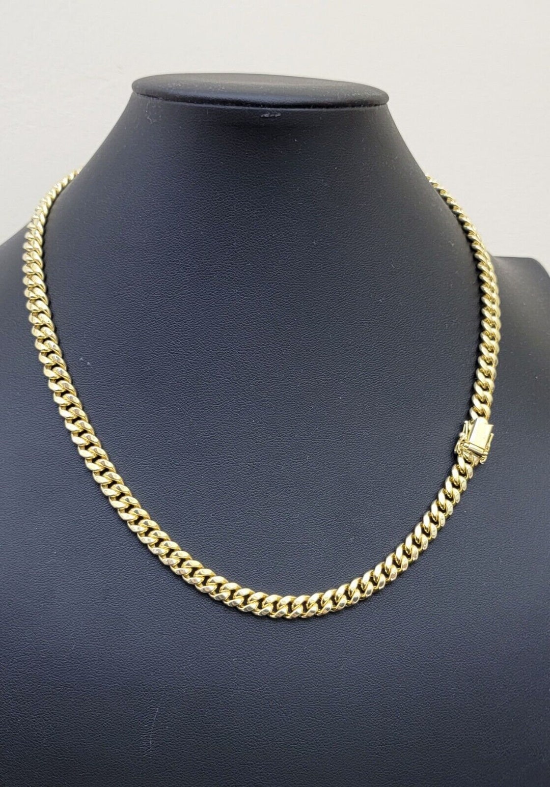 10k Yellow Gold Miami Cuban Link Chain Necklace 7mm 26'' Real 10kt SALE ...