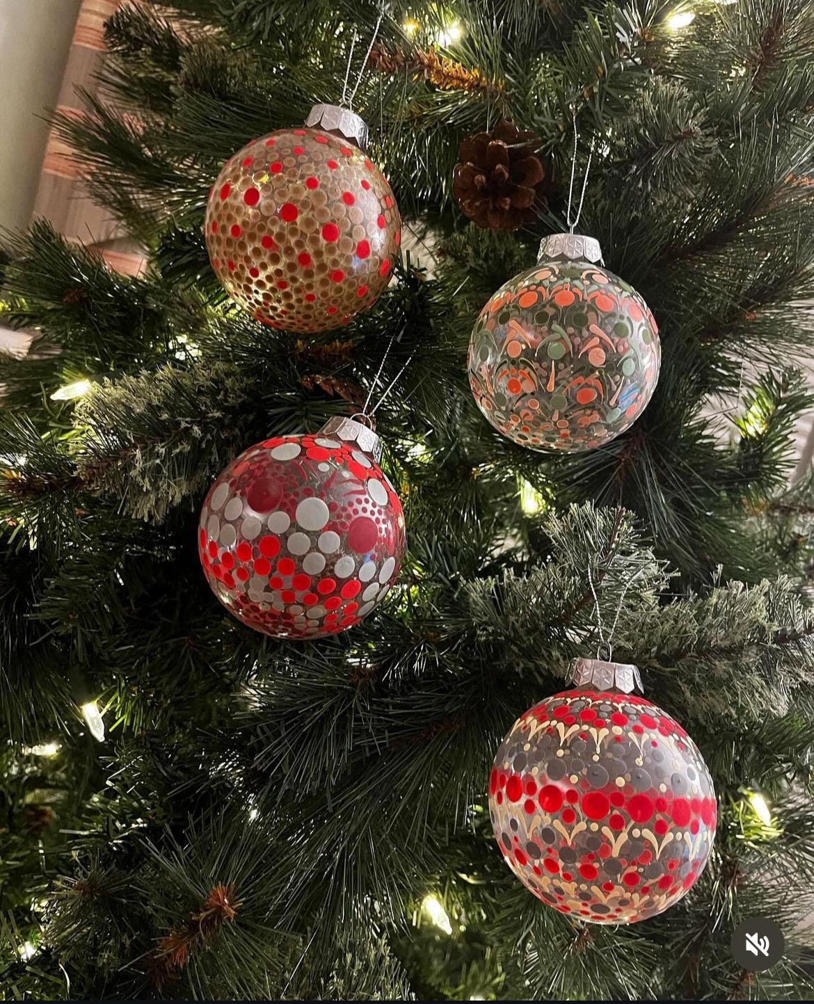 Custom Hand Painted Glass Ornament: Acrylic Holiday Decor (3 Inch) - Etsy