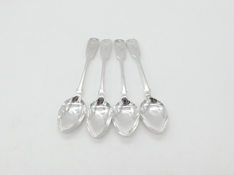Georgian Set of Sterling Silver Queens Pattern Teaspoons 1827 Newcastle ...