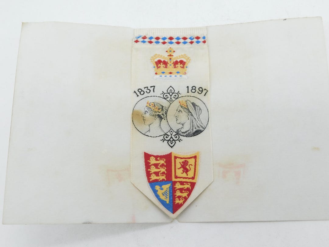 Original Queen Victoria Diamond Jubilee Stevengraph Bookmark 1897 ...