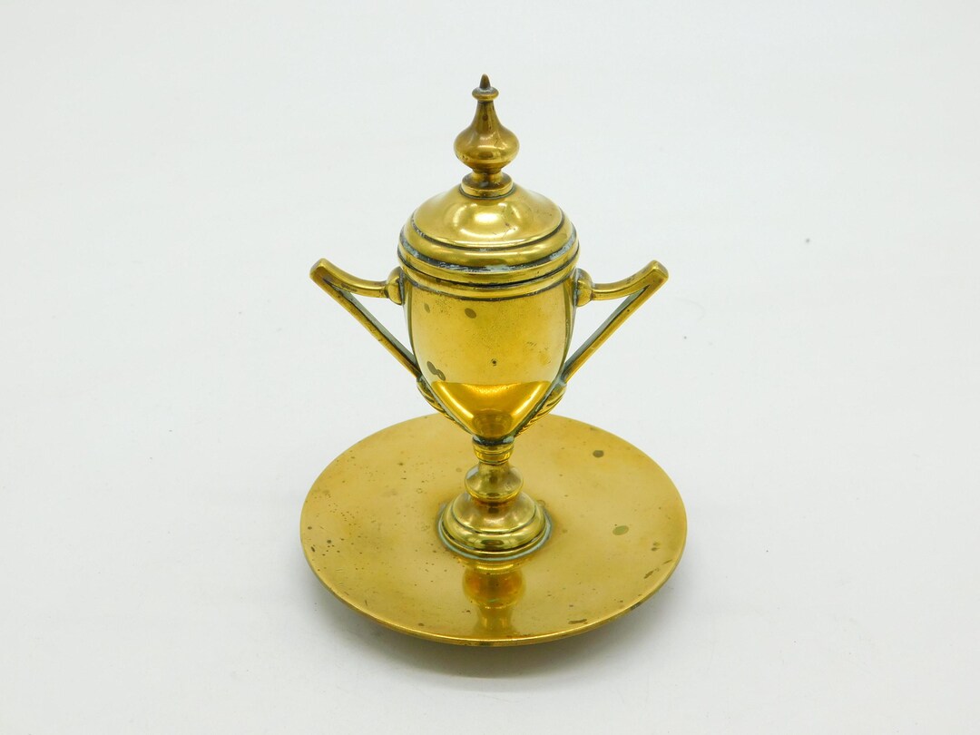 Regency Period Cast Brass Classical Urn Desktop Inkwell Antique C1830 ...