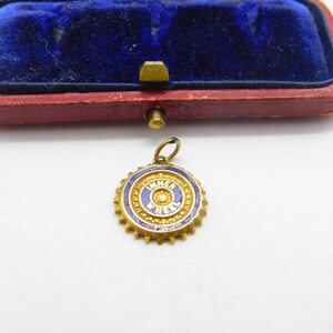 Inner Wheel Rotary Club Enamel & 9ct Gold Charm or Pendant Vintage ...