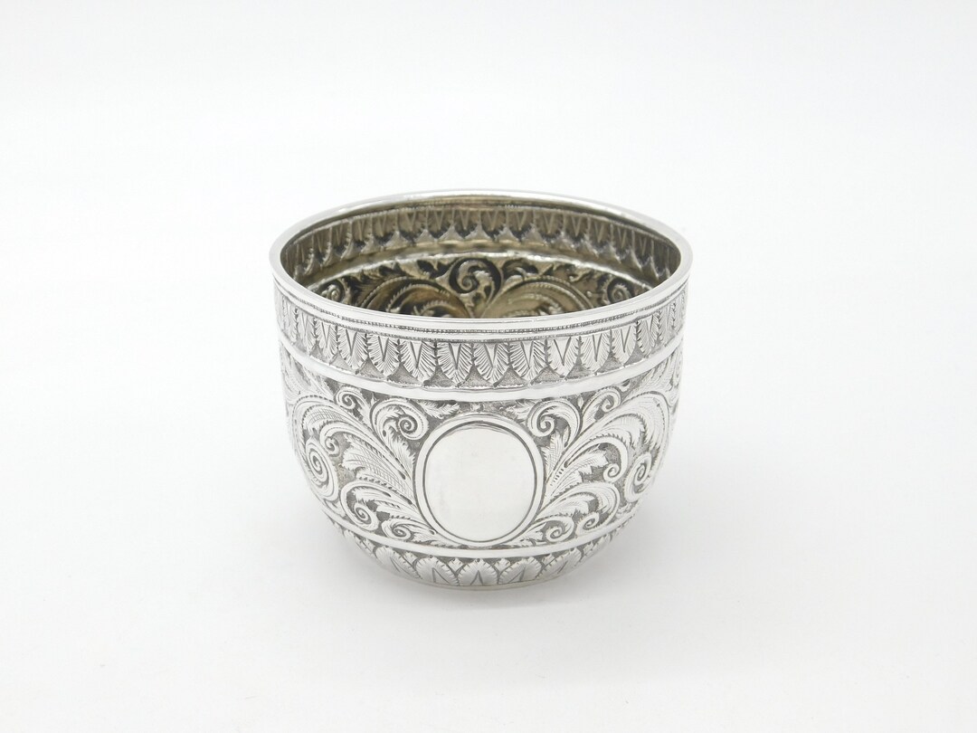 Victorian Sterling Silver Floral Pattern Sweet Treat Bowl 1885 London ...