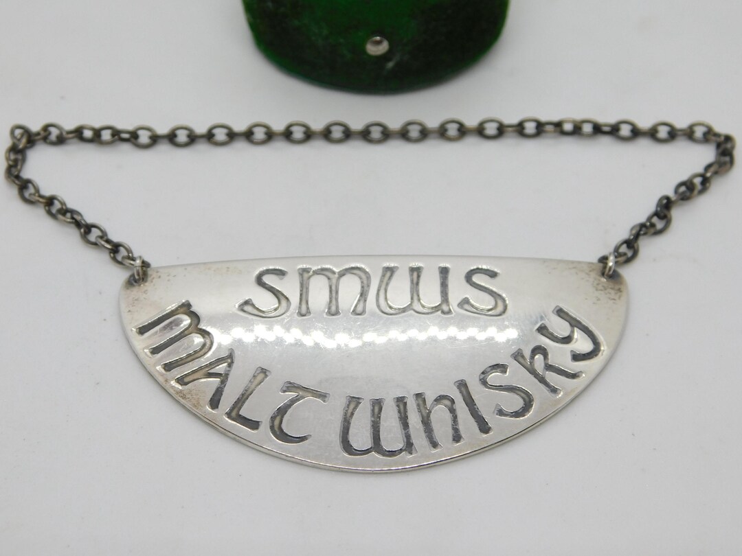 Scottish Sterling Silver 'SMWS Malt Whisky' Decanter Label Vintage 1988 ...