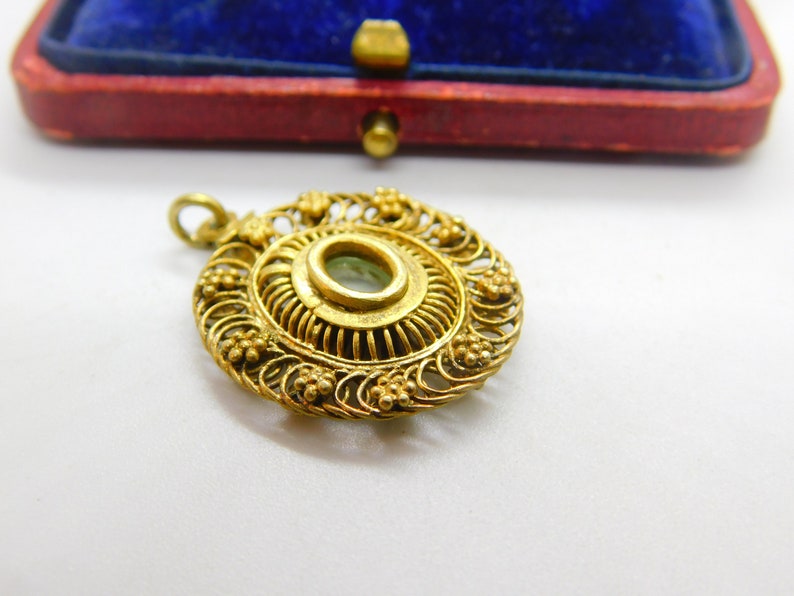 18th Century Spanish Colonial Silver Gilt Filigree Locket Pendant ...