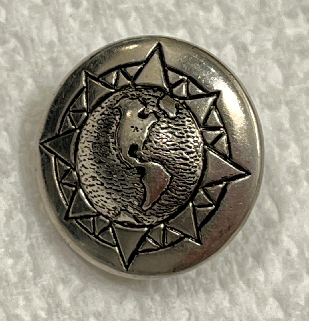 5 Vintage Tin Buttons Stamped With Land Forms - Etsy