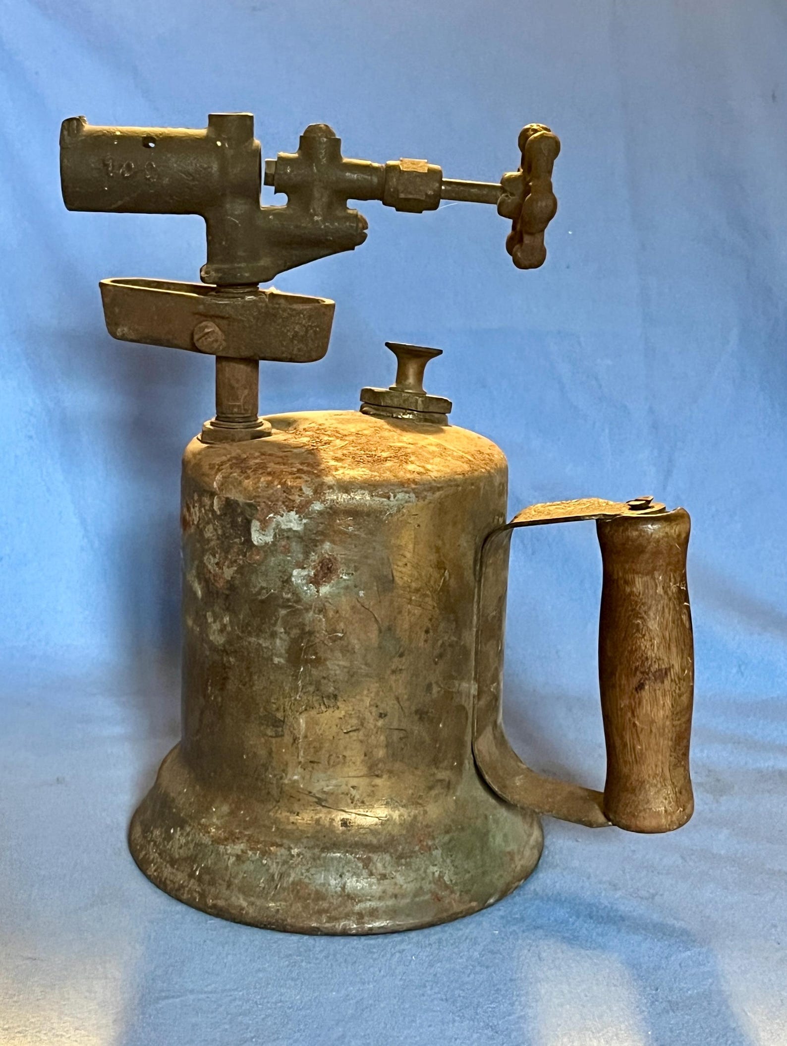 Antique Vintage Brass Butler 100 Blowtorch Blowlamp Wood Handle - Etsy
