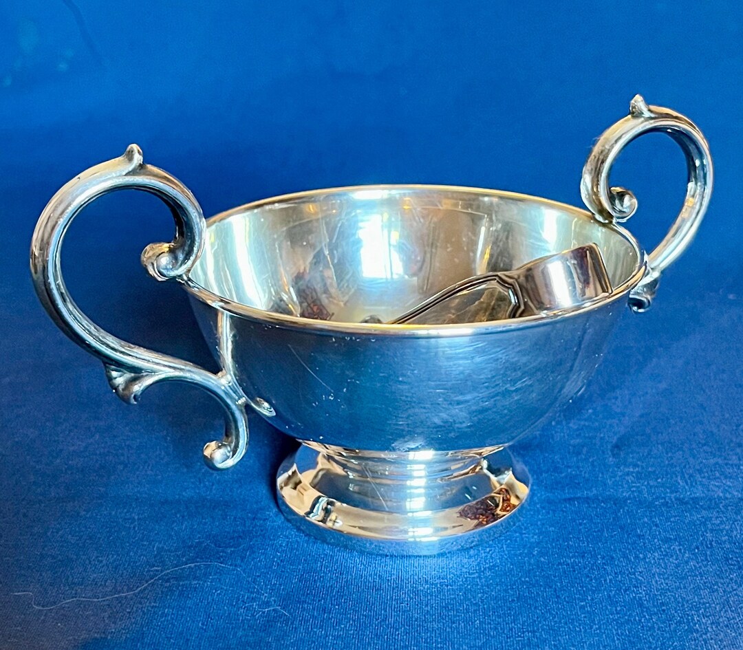 Antique EP Silver-plate on Copper With White Metal Mounts Sugar Bowl ...