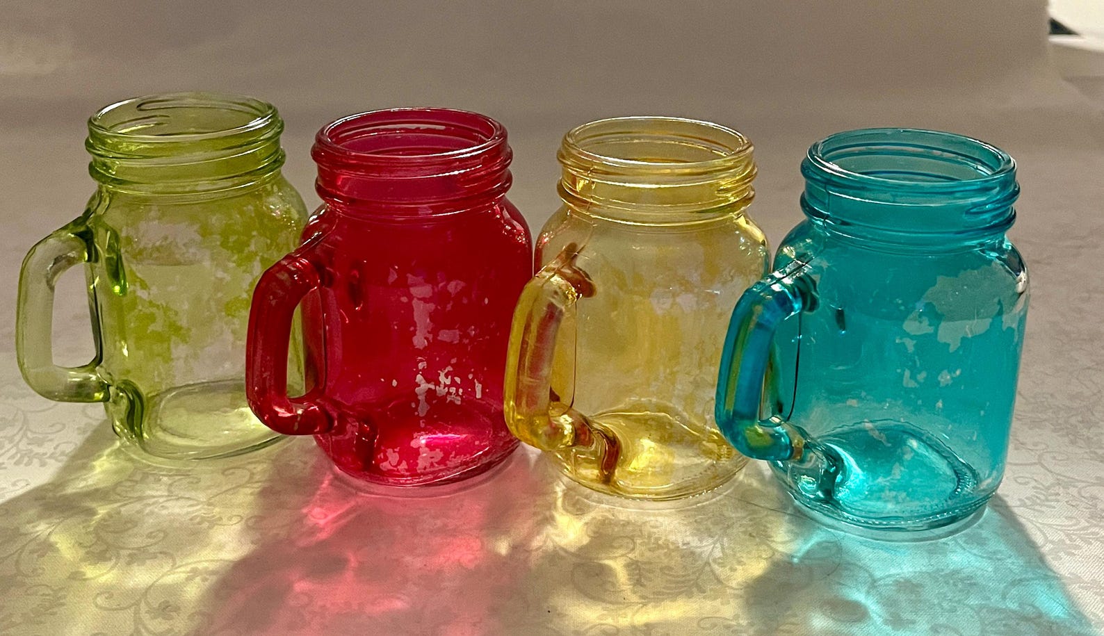 Vintage Set of Four Mini Mason Jar Mugs - Etsy
