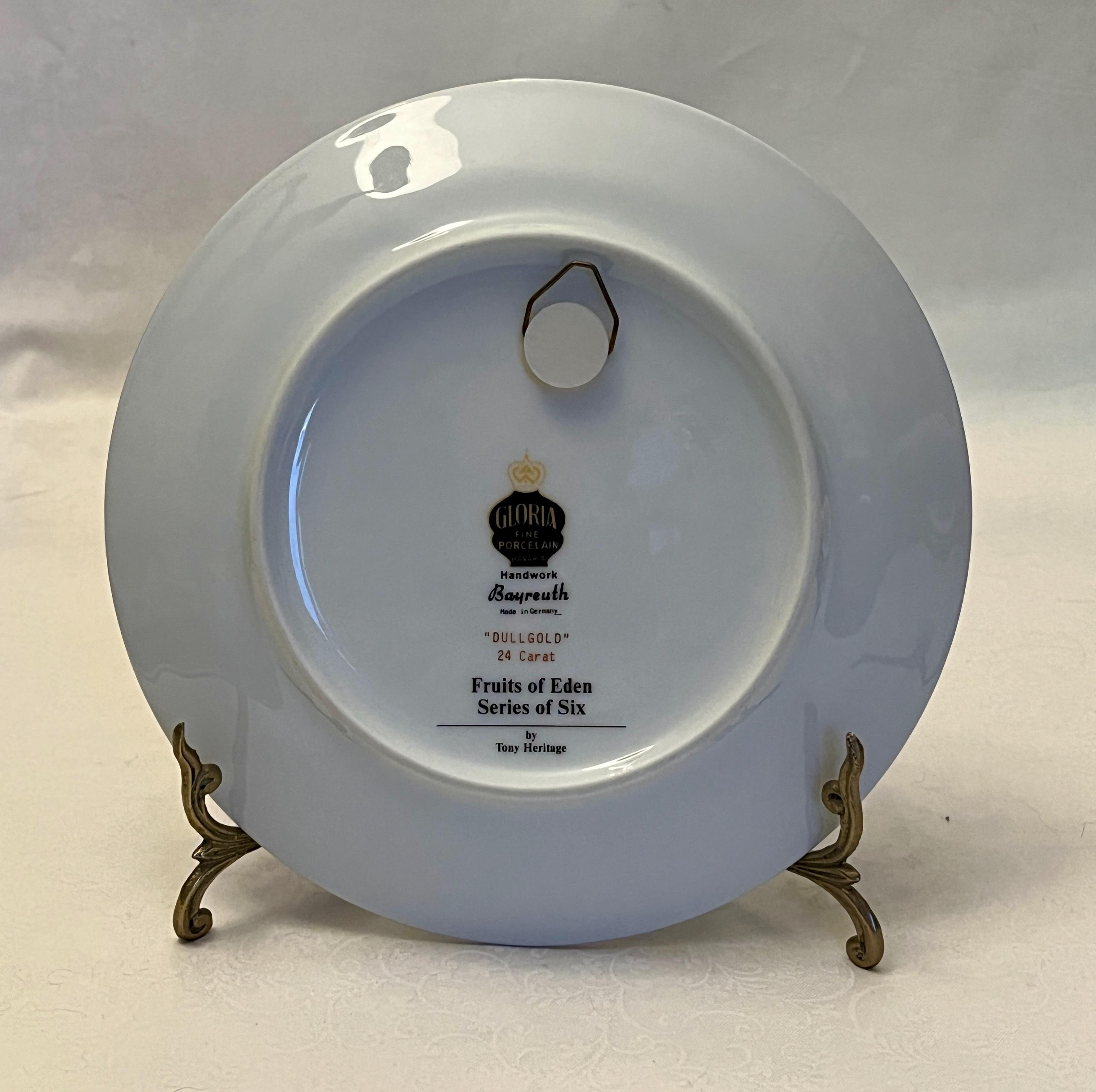 Gloria Fine Porcelain Bayreuth “dull Gold 24 Carat” “fruits of Eden” 7. ...