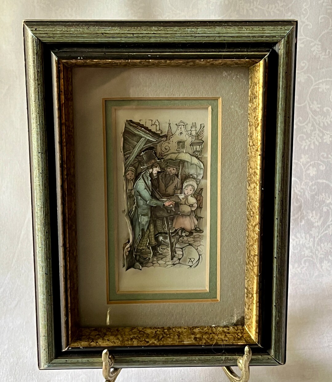 Vintage Paper Tole Victorian-era Scene in Shadow Box - Etsy