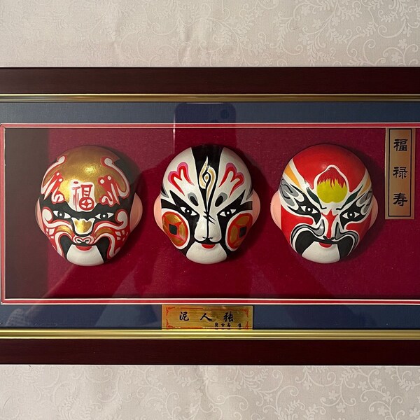 Masks in Shadow Box - Etsy