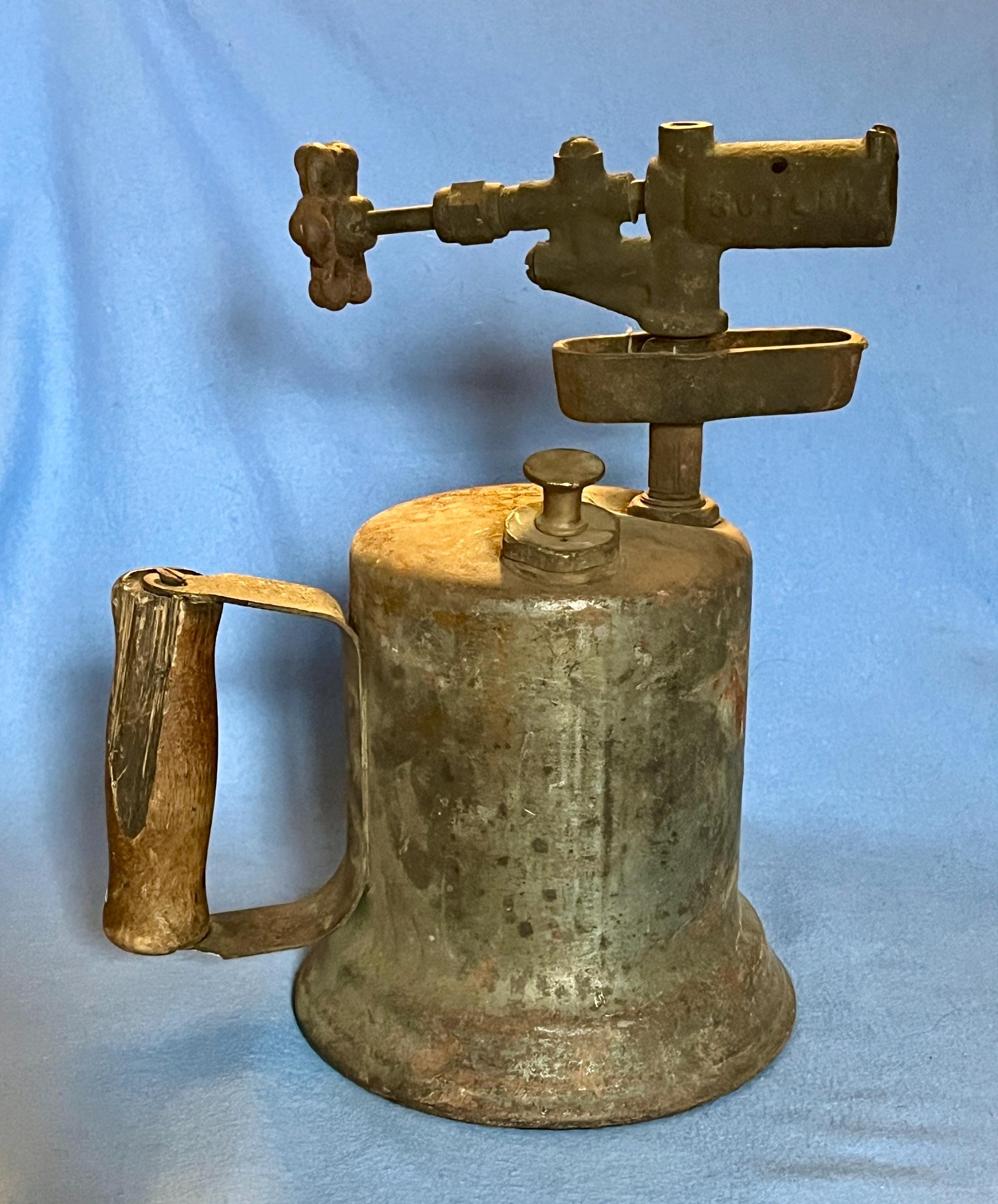 Antique Vintage Brass Butler 100 Blowtorch Blowlamp Wood Handle - Etsy