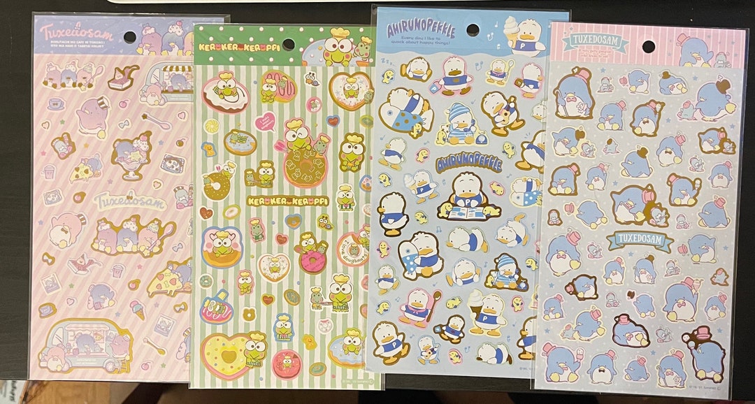 Kawaii Japanese Characters Large Sticker Sheets - Etsy