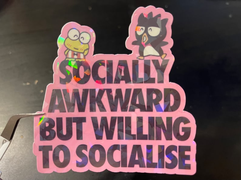 Socially Awkward 3.25” Vinyl Sticker Decal - Etsy
