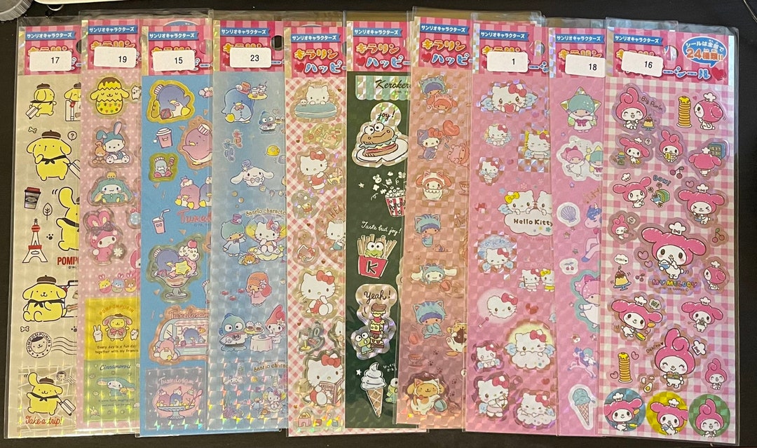 Kawaii Characters Holographic Sticker Sheets - Etsy